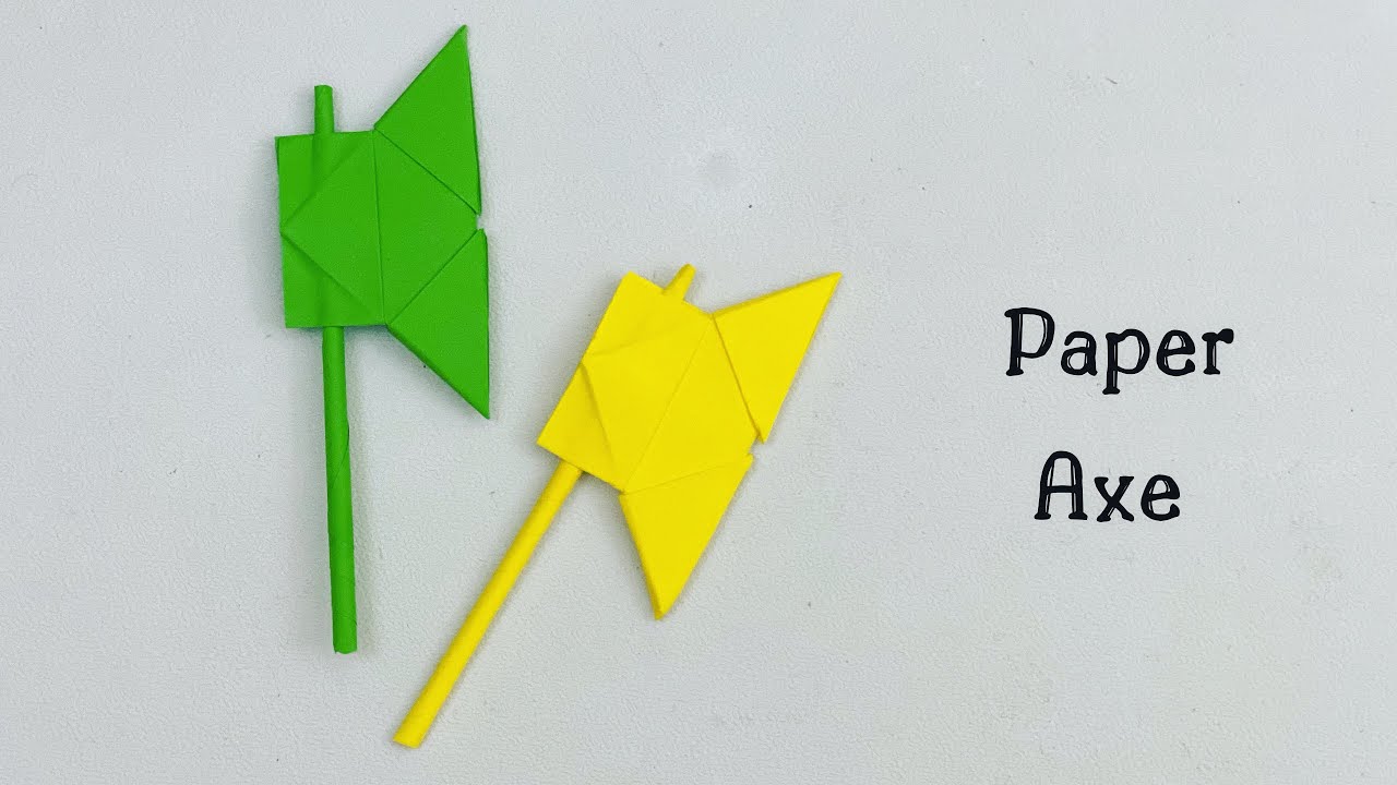 How To Make Easy Paper Axe Toy For Kids / Nursery Craft Ideas / Paper ...