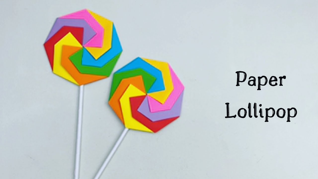 How To Make Easy Paper Lollipop For Kids / Nursery Craft Ideas / Paper ...