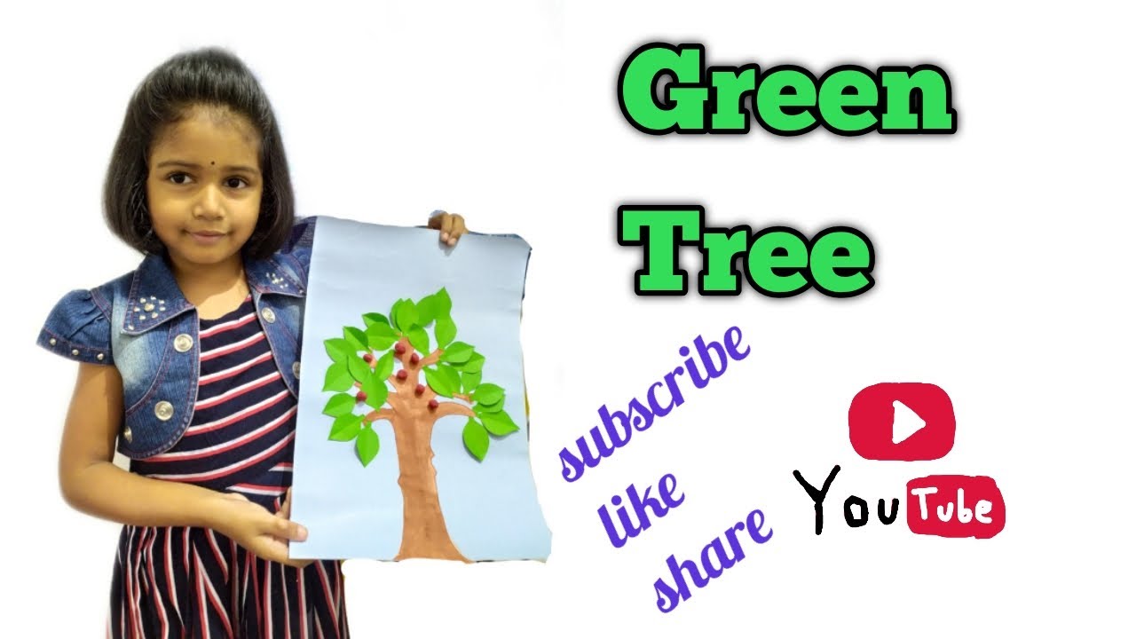 Green Tree | Paper Tree | Kids Craft Ideas #konguveetukuttyponnu ...