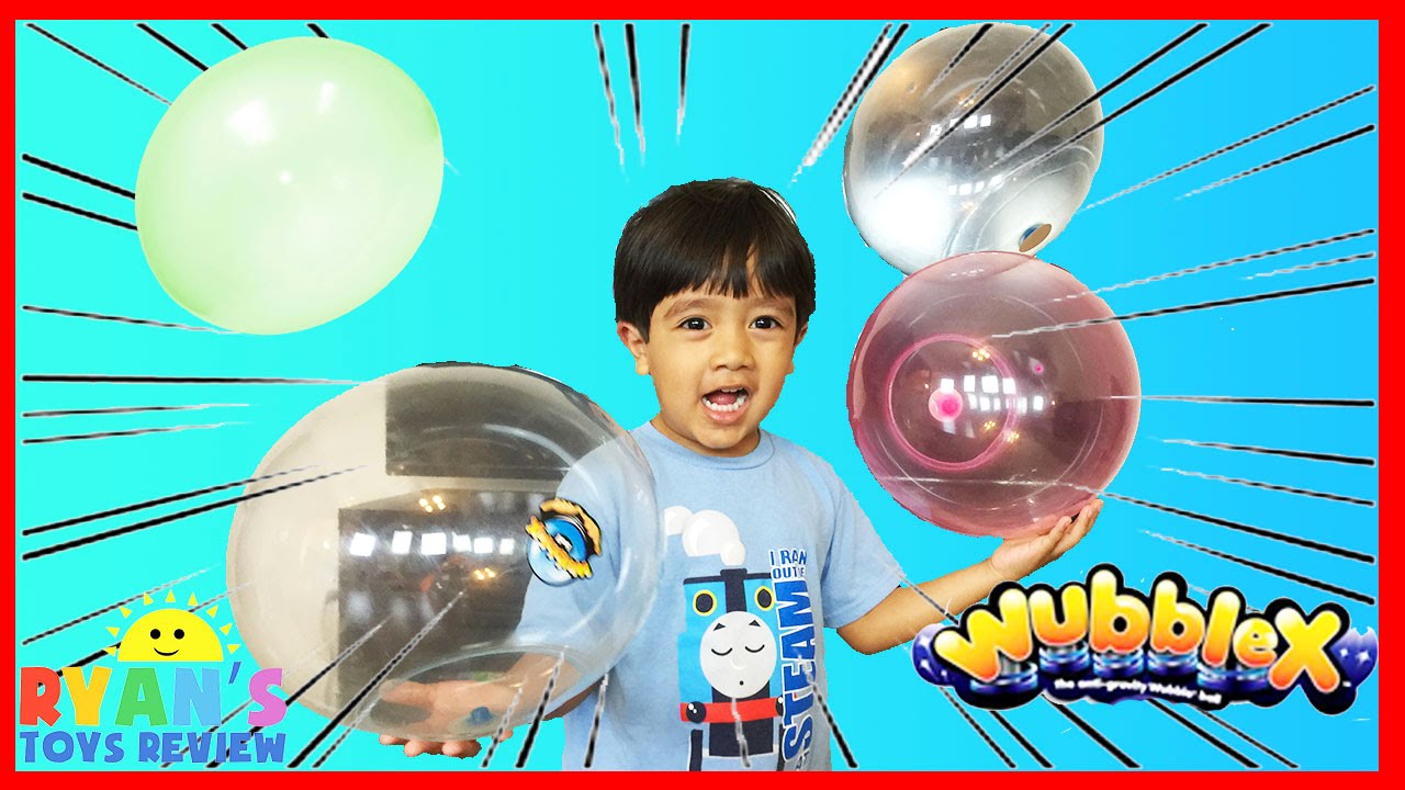 Ryan Plays WUBBLEX ANTI GRAVITY BALL Toys Balloons For Kids ...
