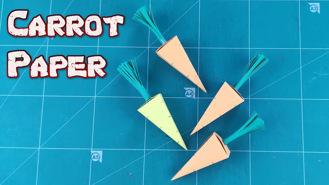 How To Make Paper Carrots Step By Step | Kids Craft Ideas For Boys And ...