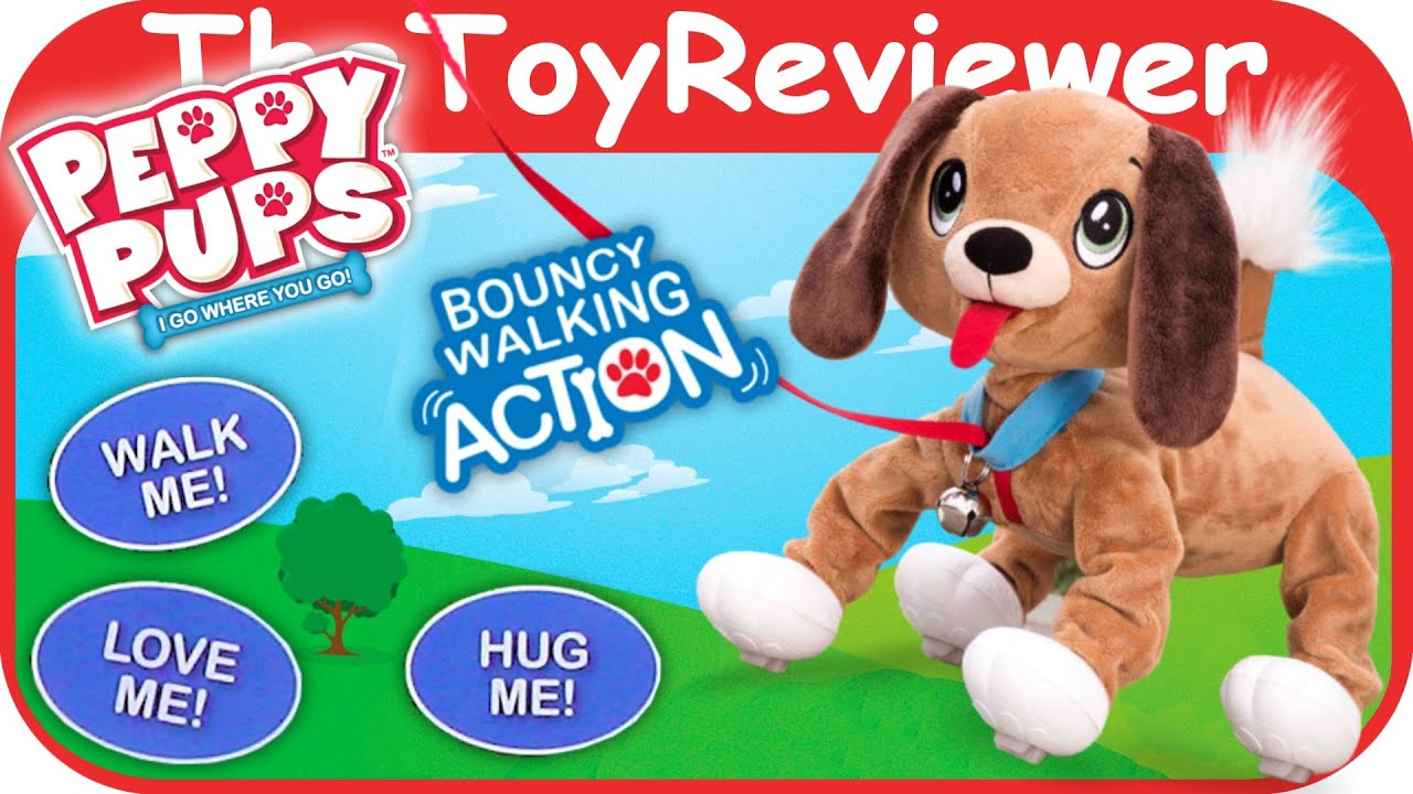 Peppy Pups Walks and Runs Huggable Dog TPF Toys Unboxing Toy Review by ...